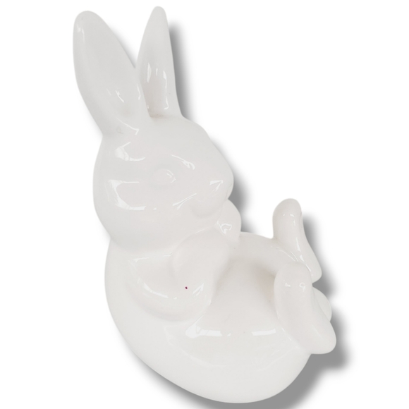 Accents | Vintage White Bunny Figure Ceramic Bunny Rabbits Easter Bunny ...